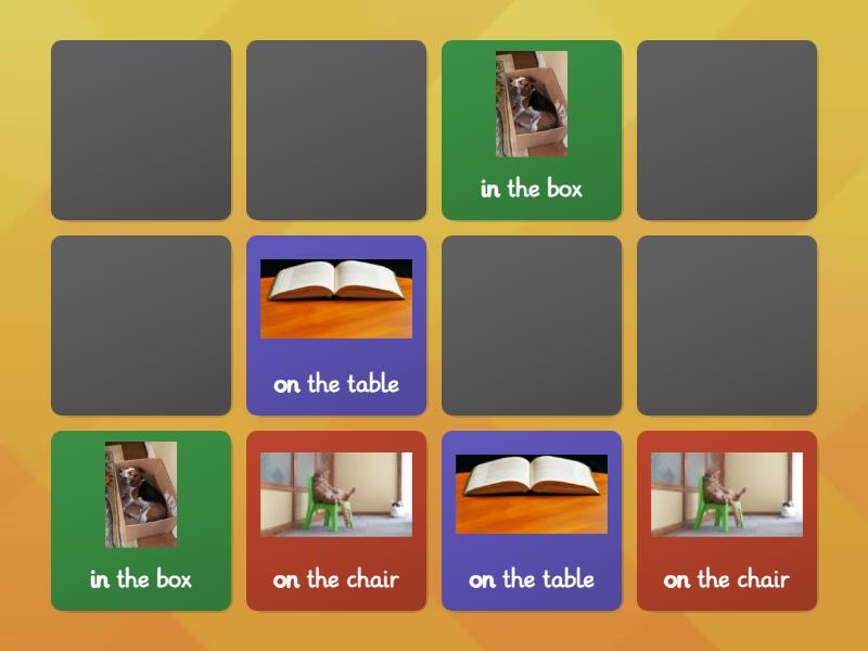 Preposiciones - Matching pairs