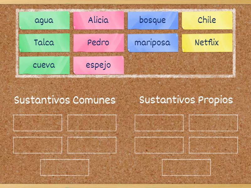 Clasifica sustantivos - Group sort