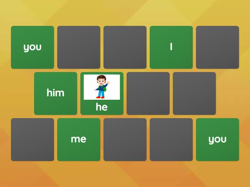 Subject and Object Pronouns - Matching pairs