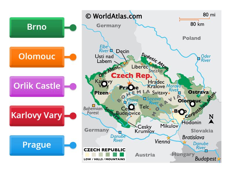 The Chech Republic - Labelled diagram