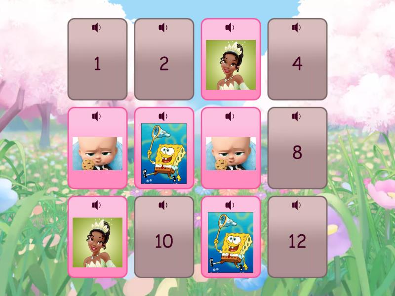characters matching game 1 - Matching pairs