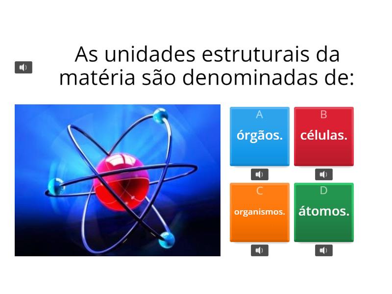 ÁTOMOS - 9º ANO - Quiz