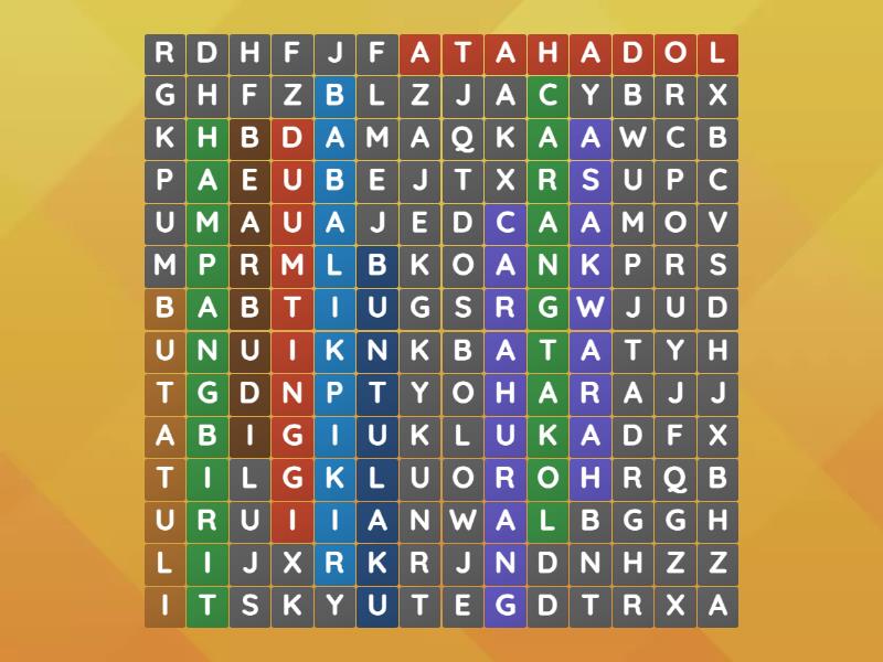 Kelas 4 - Wordsearch