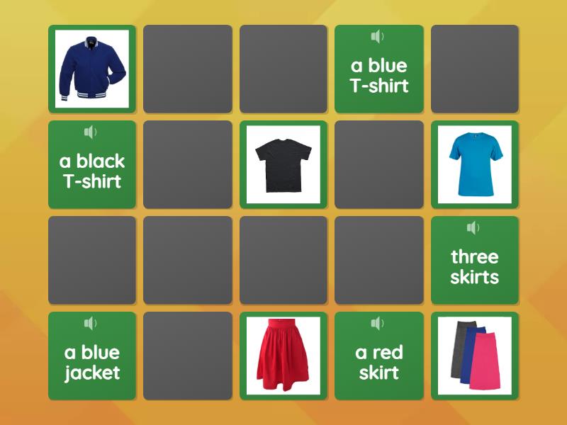 Kid's box 1 Unit 8 - Matching pairs