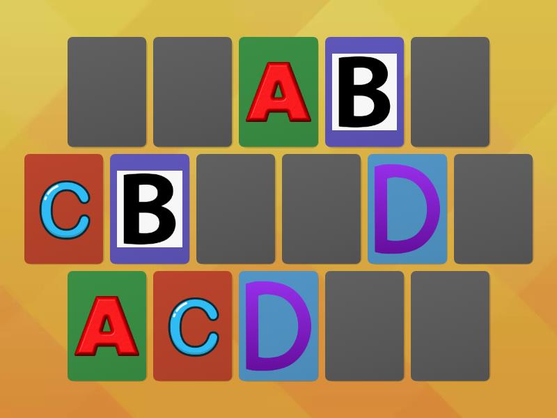LETTERS - Matching pairs