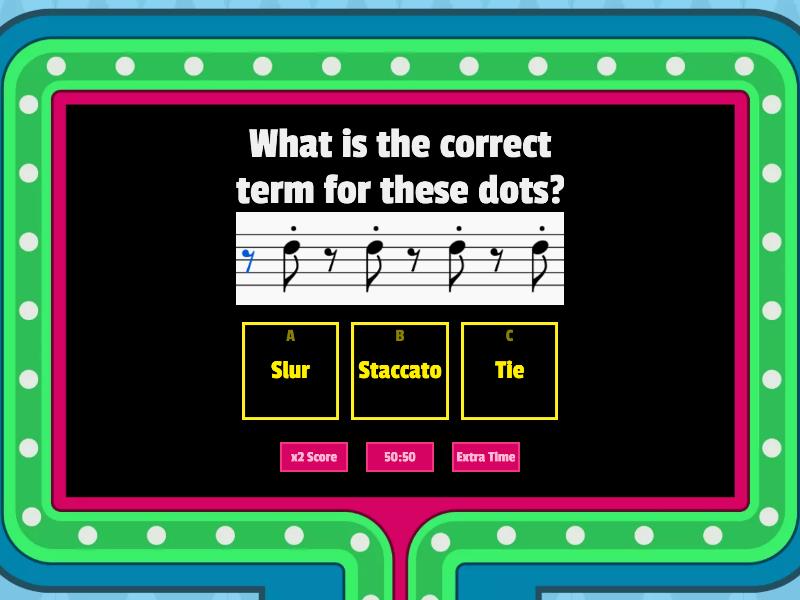Music Theory 4 - Gameshow quiz