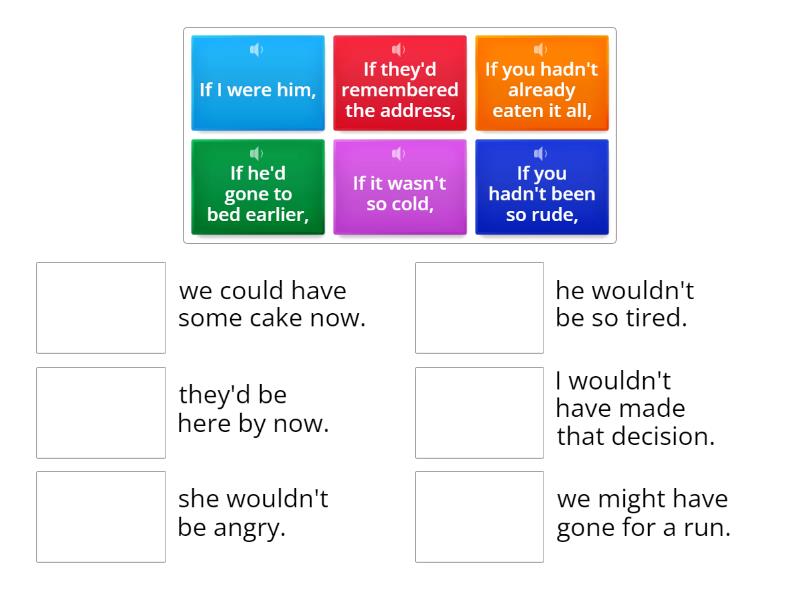 Mixed conditionals - Une las parejas
