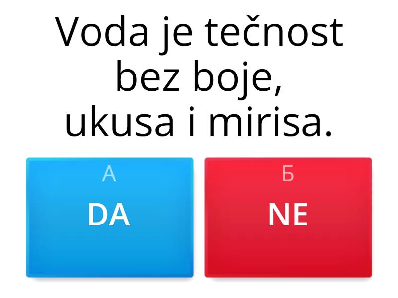 Voda - Quiz