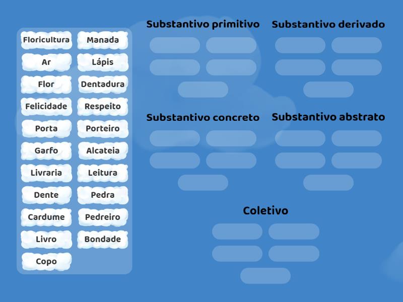 Classe de palavra (Substantivo) - Group sort