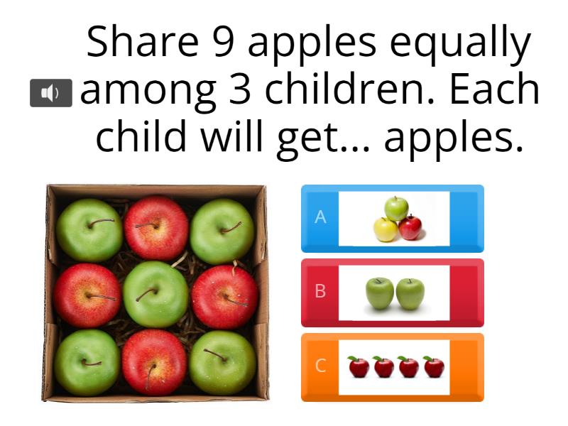 Equal sharing- division - Quiz