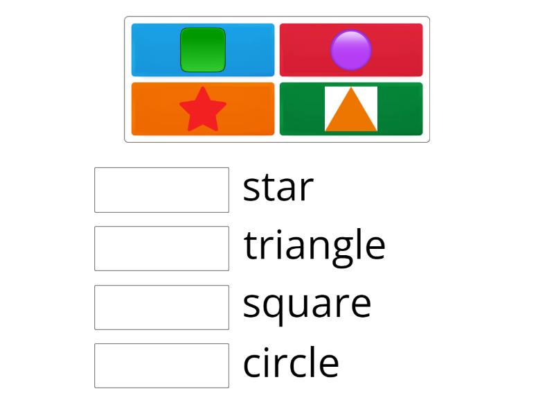 Square circle triangle star - Match up