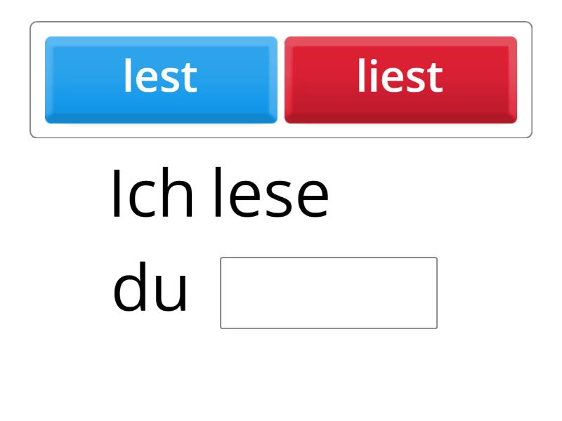 Das Verb LESEN - Complete the sentence