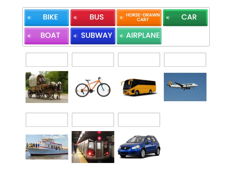 MAINS OF TRANSPORTATION 2 - LISTENING - Match up