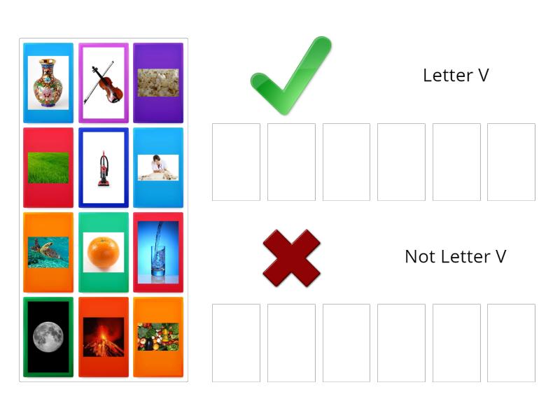 Letter V Sort - Group sort