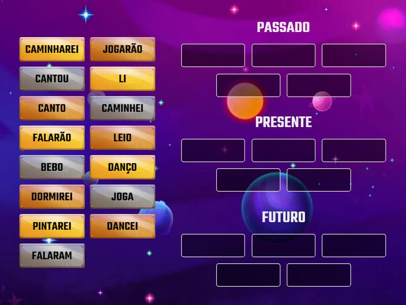 Jogo dos tempos verbais - Group sort
