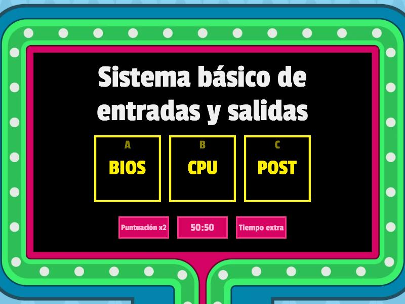 Componente de la computadora - BIOS - Gameshow quiz