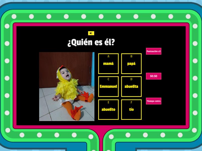 MI FAMILIA ¿QUIÉN ES? - Gameshow quiz