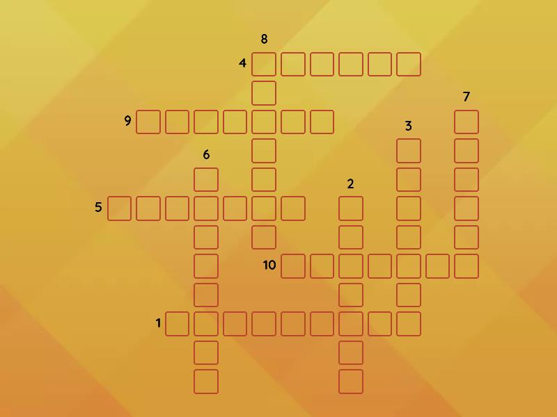 Present continuous - Crossword