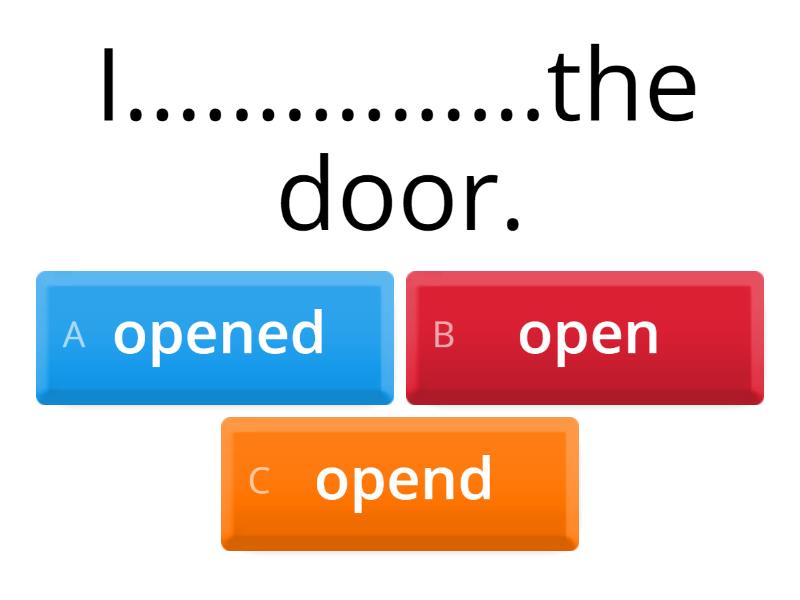 Past simple - Regular verbs_Sentence Completion - Quiz