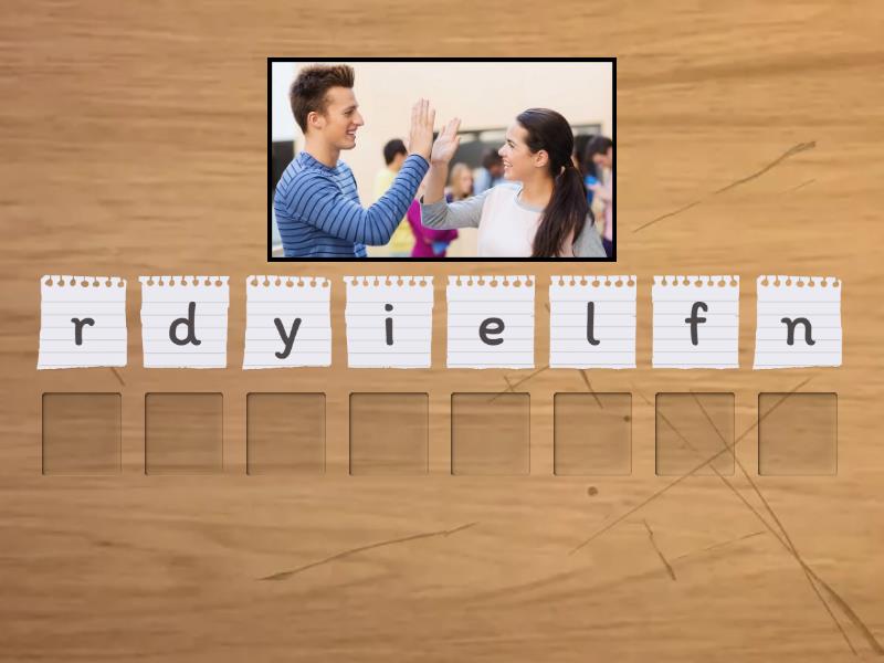 Common adjectives - Anagrama