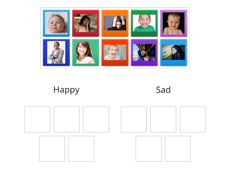 Happy & Sad Sorting - Group sort