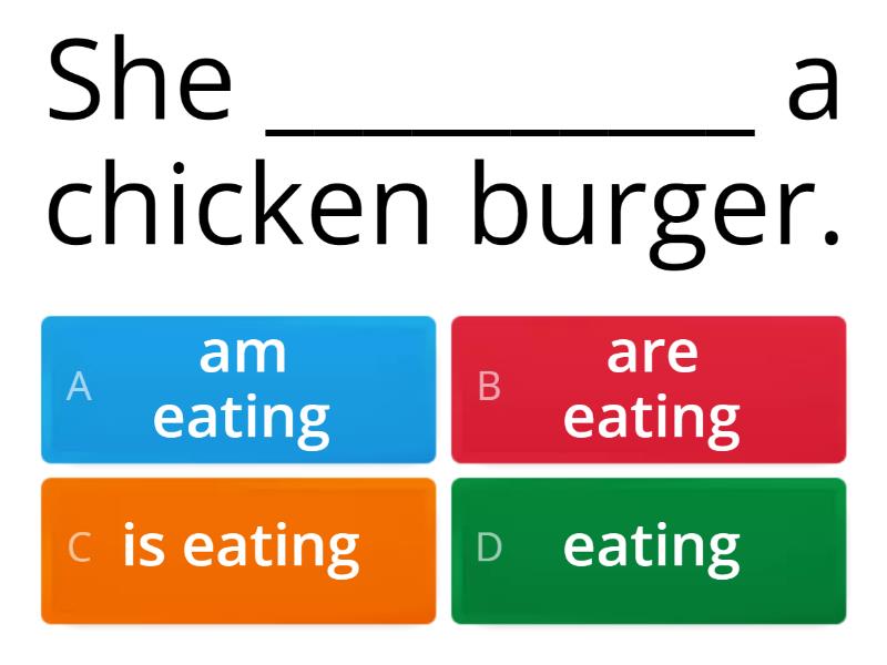 Present Continuous (E1) - Quiz