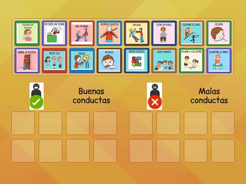 BUENAS Y MALAS CONDUCTAS - Ordenar por grupo