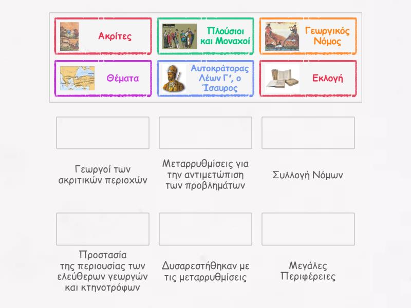 Κεφ. 23: "Η νομοθεσία και η διοίκηση εκσυγχρονίζονται" - Match up