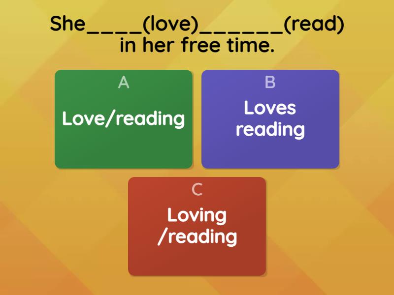 Like/love/hate/prefer/enjoy + verb+ -ing - Quiz
