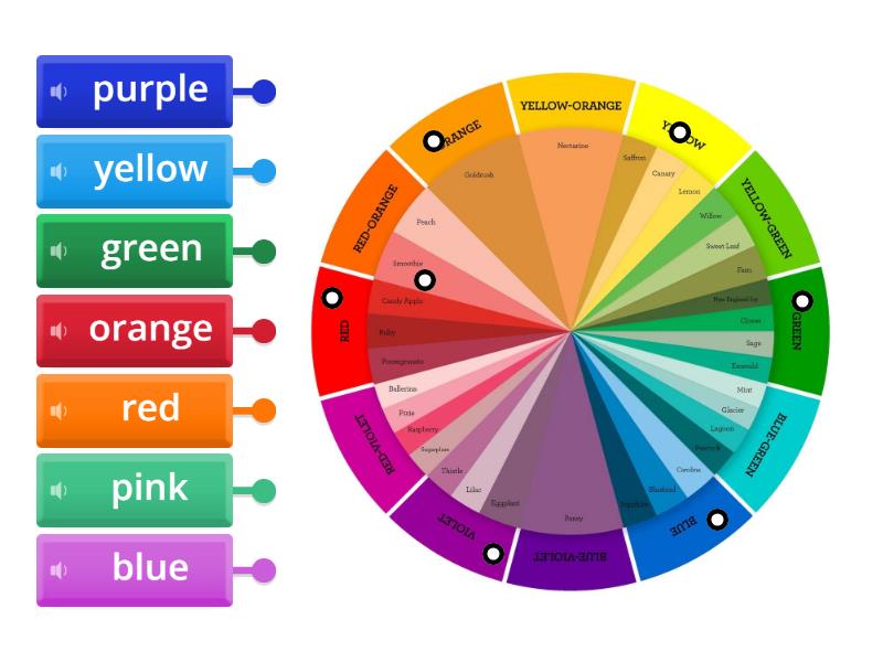 Colours - Labelled diagram