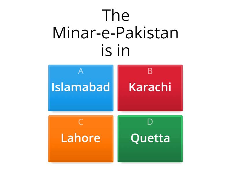 Our Country Pakistan- - Quiz