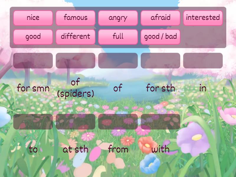 EF A2+ 7C adjectives with prepositions - Une las parejas