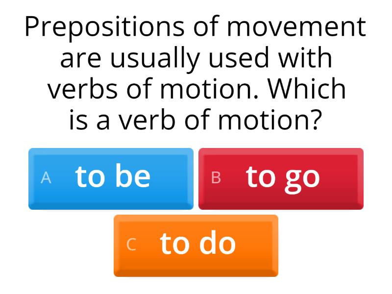 Prepositions of Movement Recap - Quiz