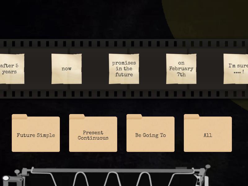Ft.S.,be going to, pr. cont. - Speed sorting