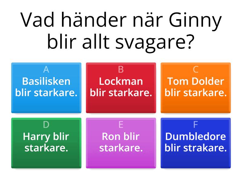 Harry Potter och hemligheternas kammare del 5 - Quiz