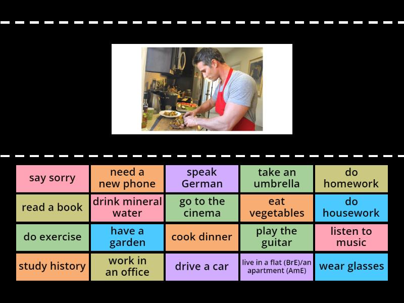 3A Verb Phrases English file Elementary - Find the match