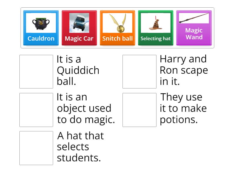 Harry Potter magical elements - Match up