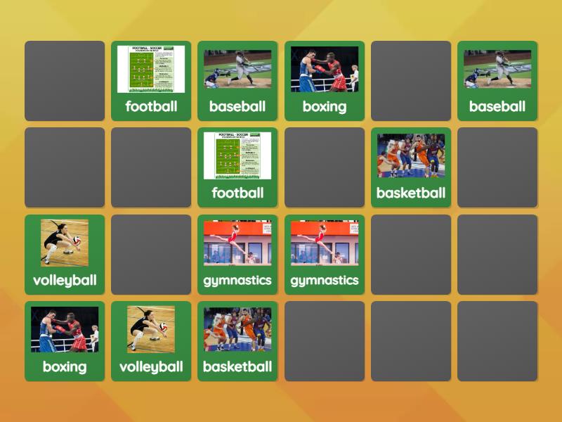 Sports - Matching pairs