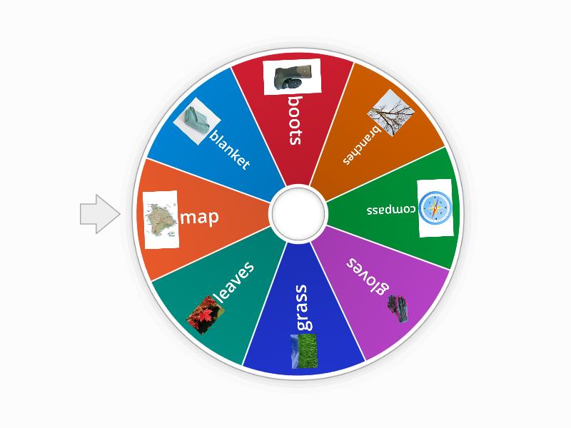 outdoor activity words - Spin the wheel
