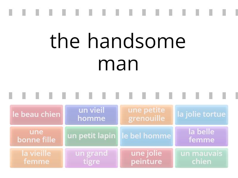 YEAR 7 FRENCH BAGS ADJECTIVES - Find the match