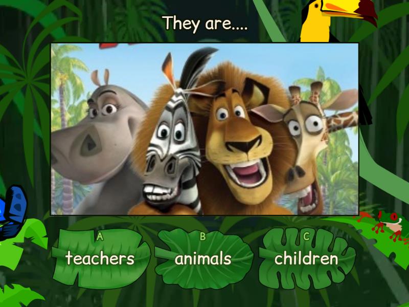 Present simple Madagascar (animals and food) primary - Quiz