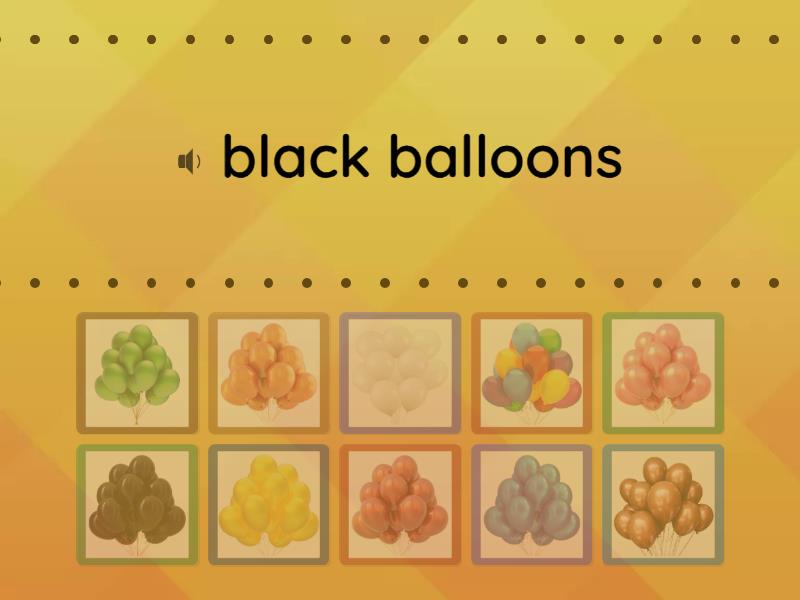 Colourful Balloons - Find the match