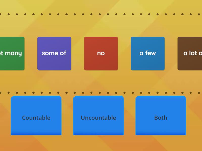 Countable / Uncountable / Both - Speed sorting