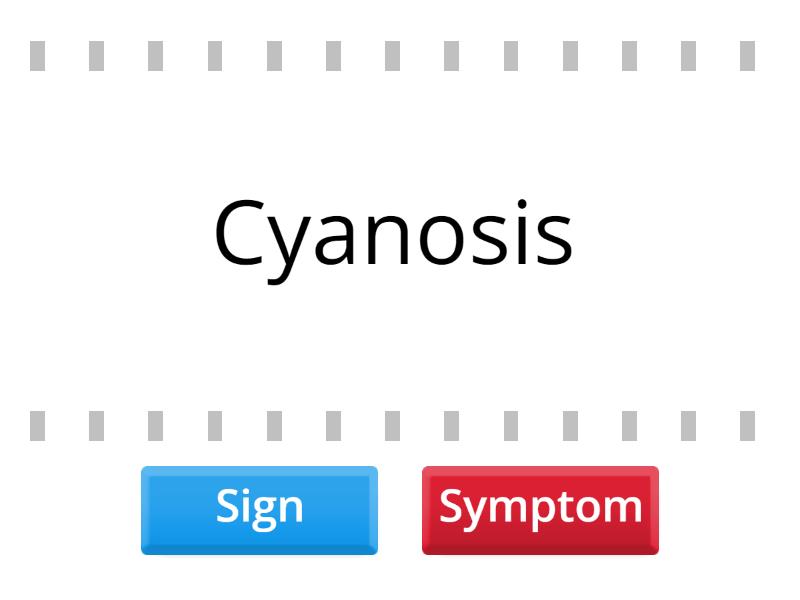 Sign vs. Symptom - True or false