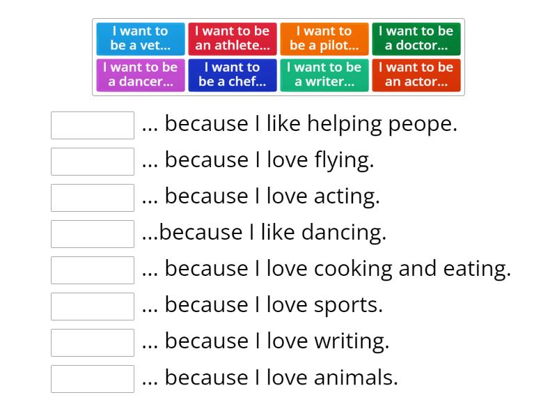 B2 - 5.4 - Why? - Because... - Match up