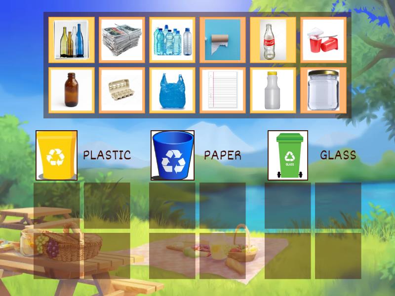 Recycling Bin Colours. Let's recycle! - Group sort