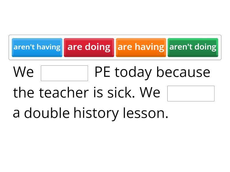Present progressive - positive and negative sentences - Complete the ...