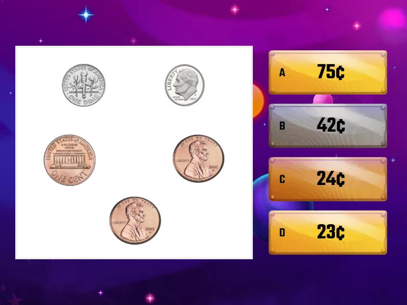 Coins Counting Dimes and Pennies - Quiz