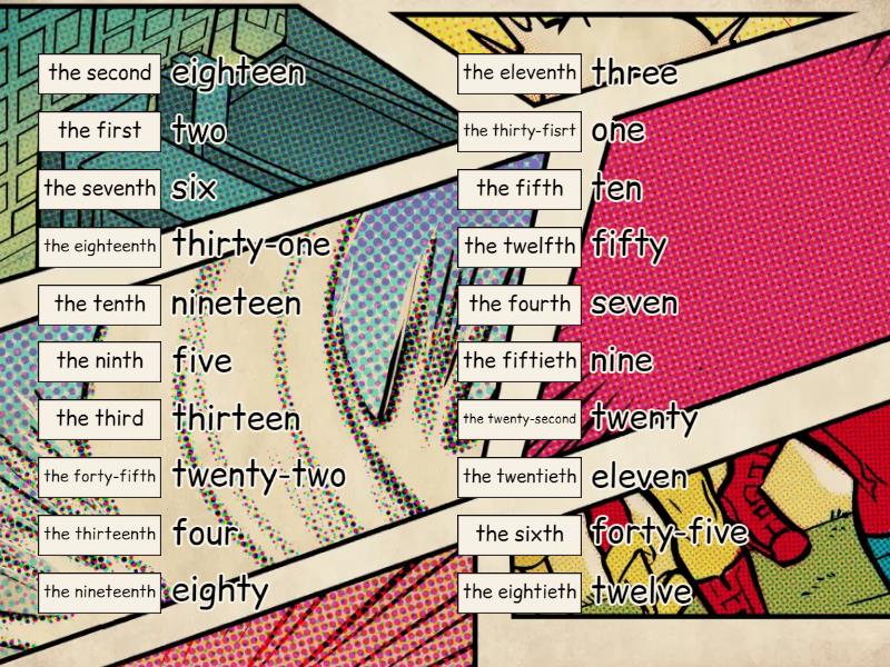 Ordinal numbers - Unscramble