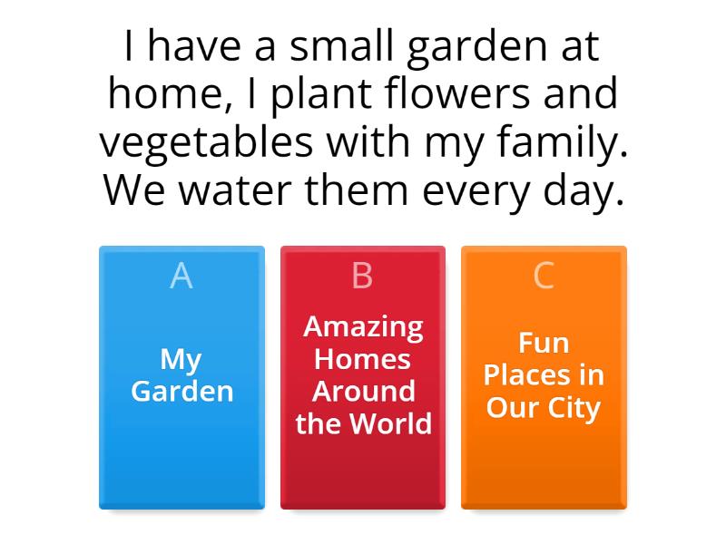 3rd term revision for grade 3 match the text with the correct title - Quiz
